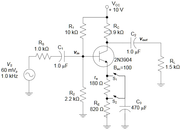 SOLVED: For the BIPOLAR TRANSISTOR AMPLIFIER circuit shown above ...