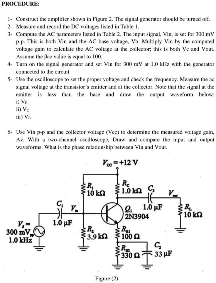 How to design the circuit in Tinkercad? PROCEDURE: 1- Construct the amplifier shown in Figure 2 ...