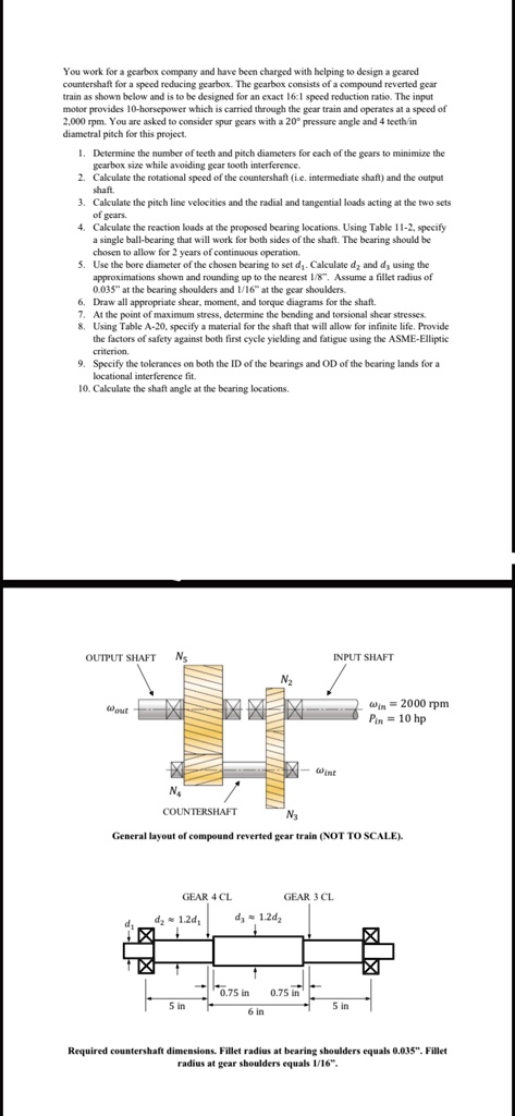 SOLVED: You work for a gearbox company and have been charged with ...