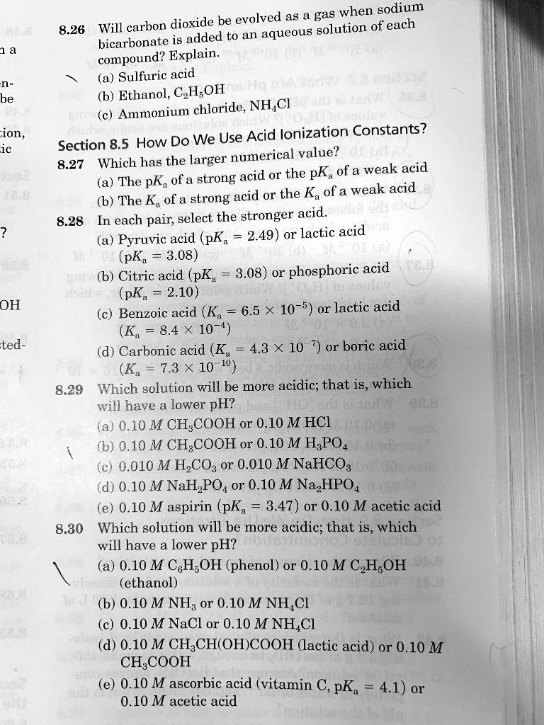 SOLVED: gas when sodium dioxide be evolved as 8.26 Will carbon aqueous ...
