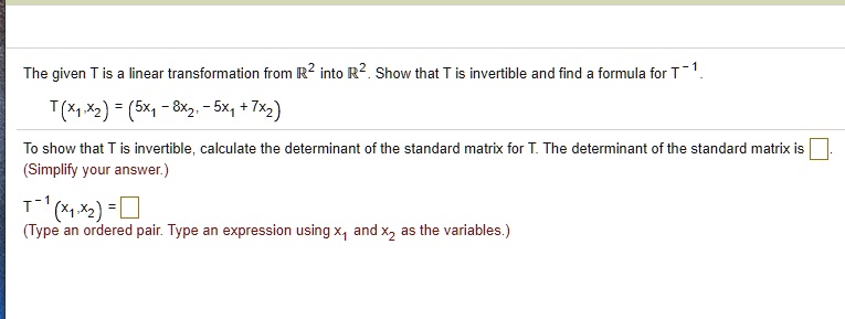 The given T is linear transformation from R2 into R2.… - SolvedLib