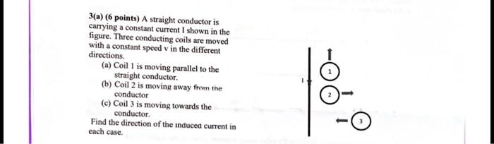 3a a straight conductor is carrying a constant current i as shown in ...