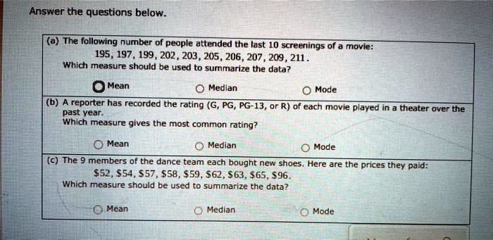 The following number of people attended the last 10 screenings of the ...