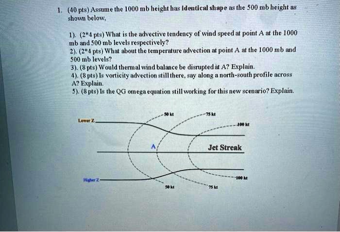 SOLVED: Assume the 1000 mb height has an identical shape as the 500 mb ...