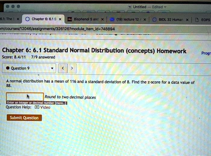 SOLVED:Untitled Edlted 6 1: The Chapter 6.1 5 Blsphenol n (191 Iocture ...