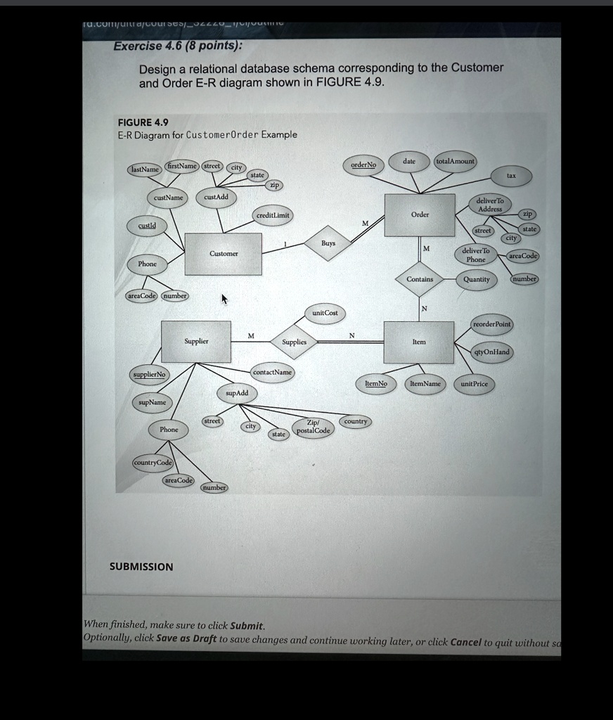 Exercise 4.6 (8 points): Design a relational database schema ...