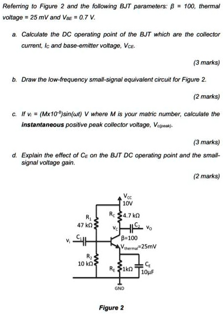 referring to figure and the following bjt parameters 100 thermal ...