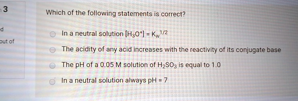 SOLVED: 13 Which of the following statements is correct? In a neutral ...