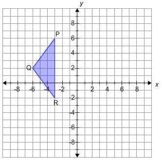 SOLVED: "Triangle PQR is shown below. If triangle PQR were reflected across the y-axis to create ...