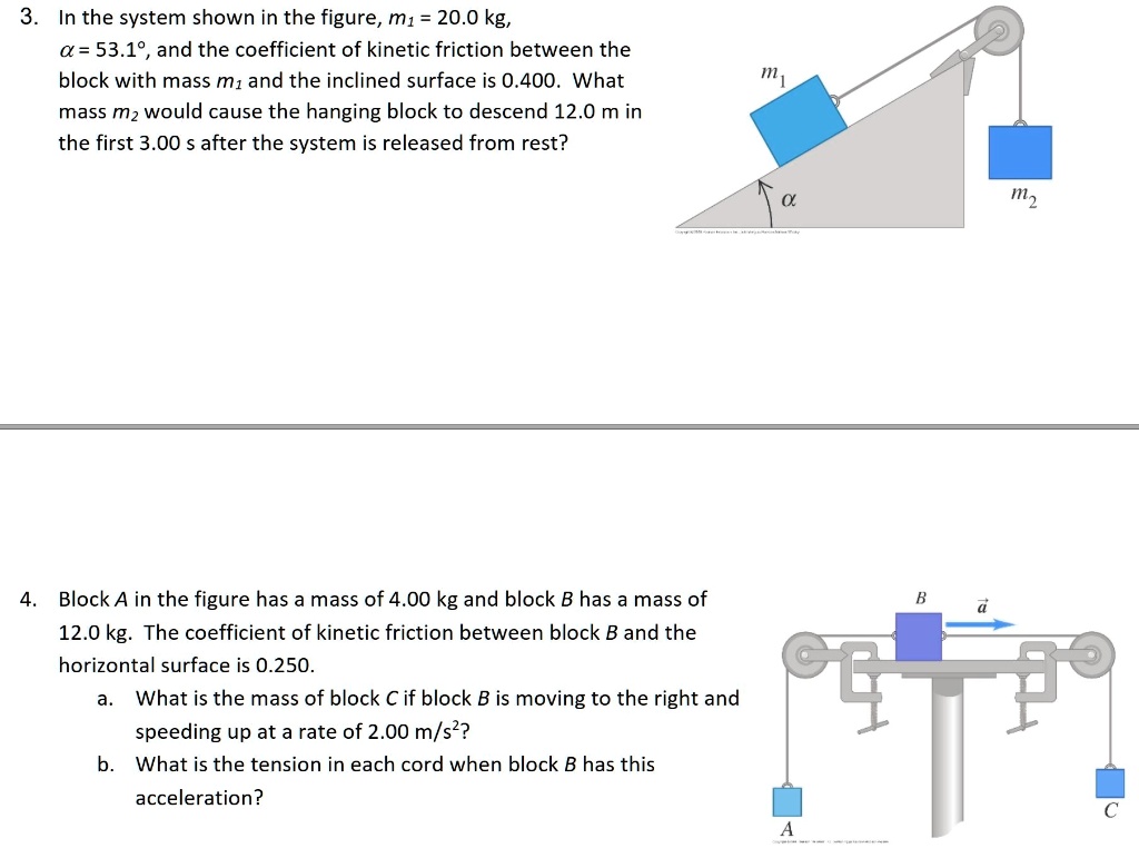 in the system shown in the figure m1 200 kg 5319and the coefficient of kinetic friction between ...