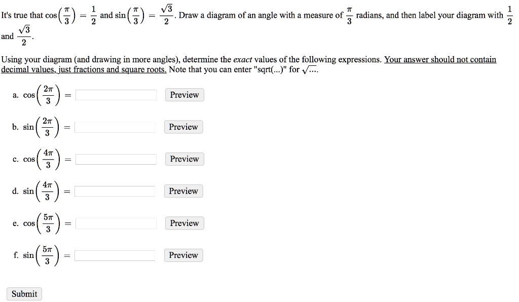 its true that cos and sin draw diagram of an angle with measure of ...