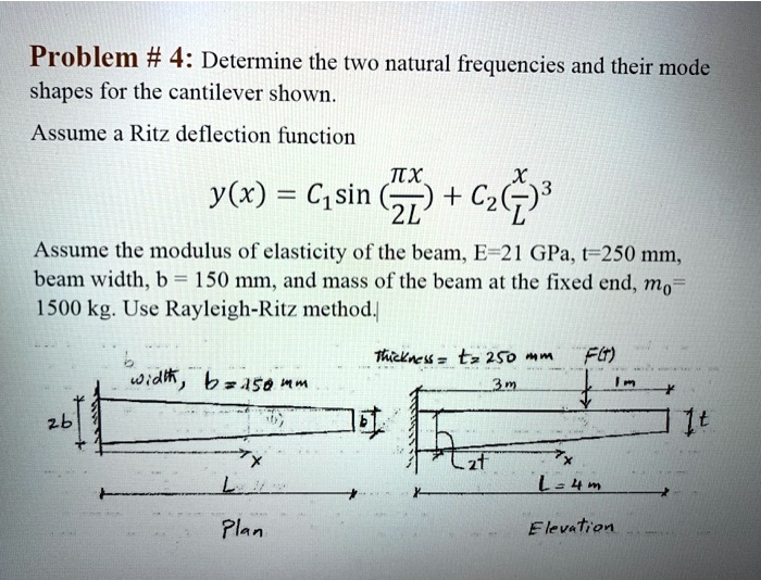 SOLVED: Problem #4: Determine the two natural frequencies and their ...
