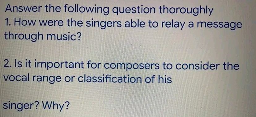 SOLVED: Answer the following question thoroughly 1. How were the ...