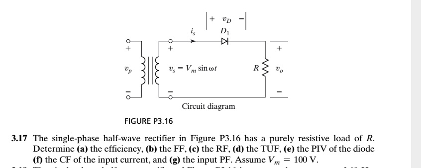 SOLVED: Also plot the waveform for vo. (a) η= 40.45,, (b) FF = 157.23 ...