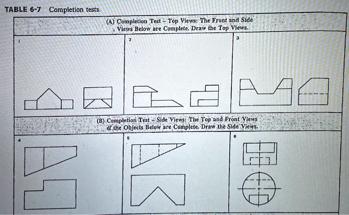 TABLE 6-7 Completion tests. (A) Completion Test - Top Views: The Front ...