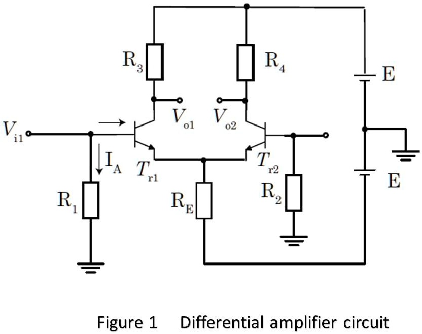 Vi1 R1 R3 IA Tr1 Vo1 Vo2 R4 E Tr2 R2 RE E Figure 1 Differential ...