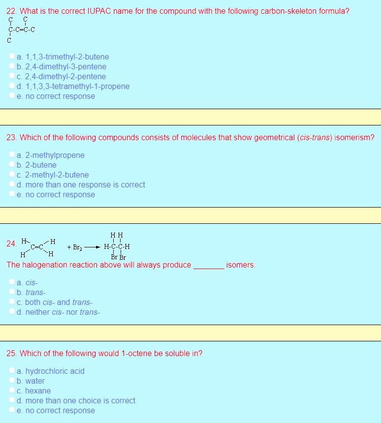 22 what is the correct iupac name for the compound with the...