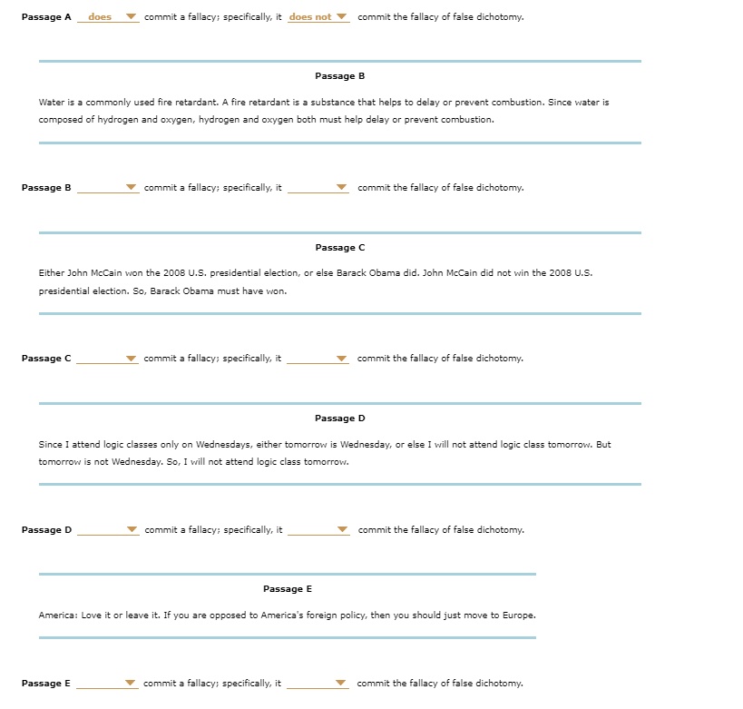 SOLVED: Texts: 13. False Dichotomy In this exercise, you will practice ...