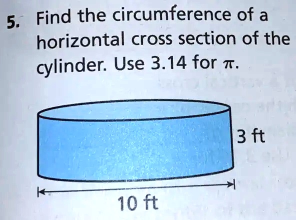 SOLVED: 5. Find the circumference of a horizontal cross section of the ...