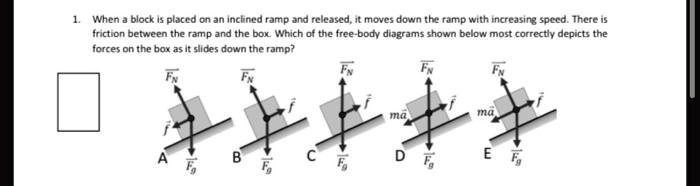 SOLVED: When a block is placed on an inclined ramp and released, it ...
