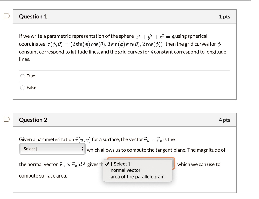 If we write a parametric representation of the sphere zÂ² + yÂ² + 22 4 ...