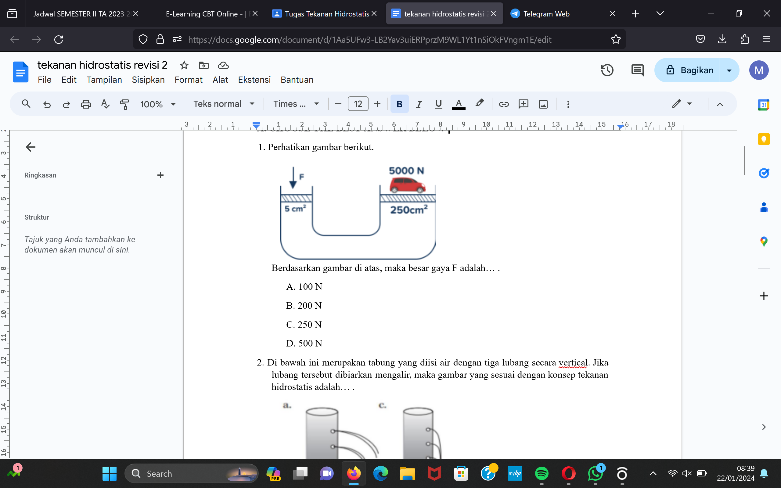 1. Perhatikan gambar berikut. Berdasarkan gambar di atas, maka besar ...