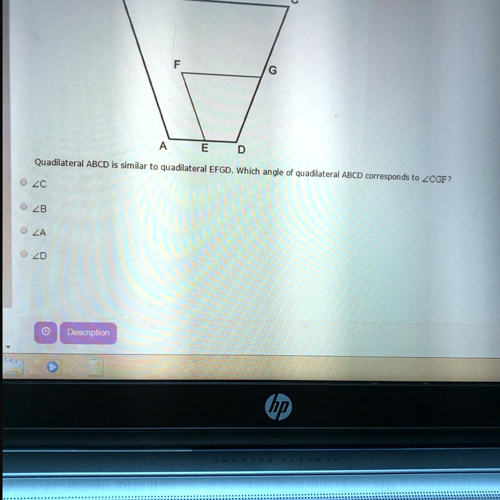SOLVED: Quadrilateral ABCD is similar to quadrilateral EFGD. Which ... SOLVED: Quadrilateral ABCD is similar to quadrilateral EFGD. Which ...