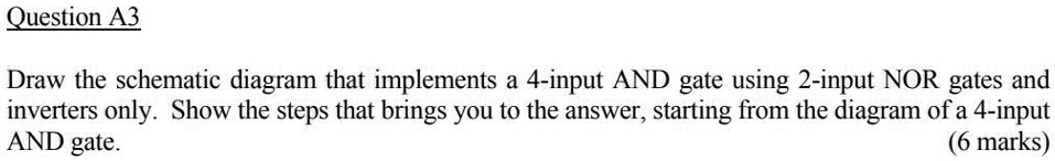 Solved Question A3 Draw The Schematic Diagram That Implements A 4 2028