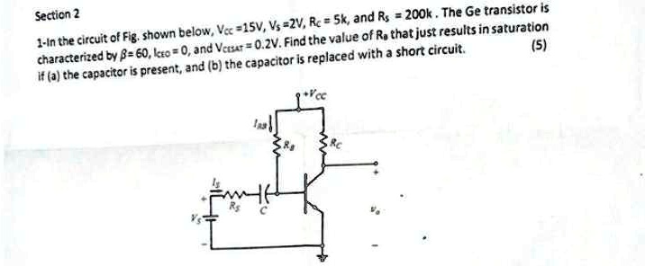 SOLVED: If a) the capacitor is present, and (b) the capacitor is ...