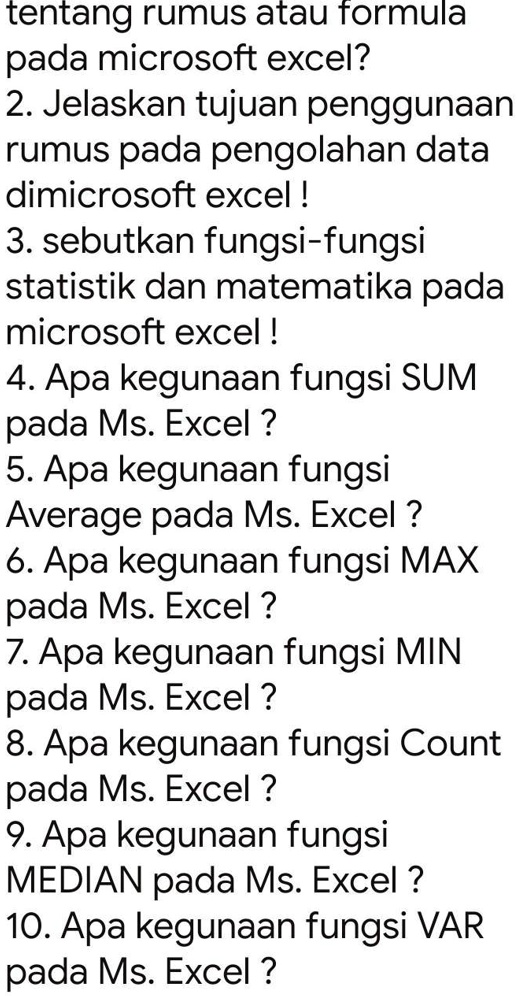 SOLVED: plis harus dikumpul skrng tentang rumus atau tormula pada ... SOLVED: plis harus dikumpul skrng tentang rumus atau tormula pada ...