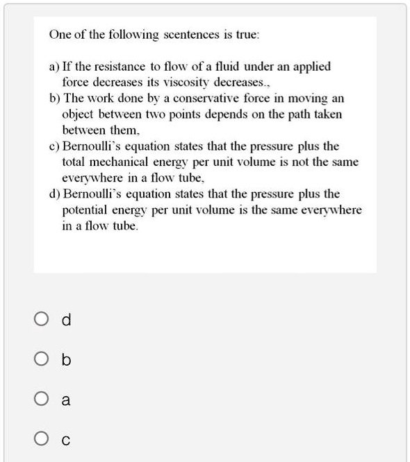 SOLVED: Texts: fast please One of the following sentences is true: a ...