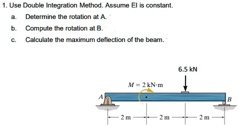 structural theory deflection of determinate beams double integration method show complete step ...