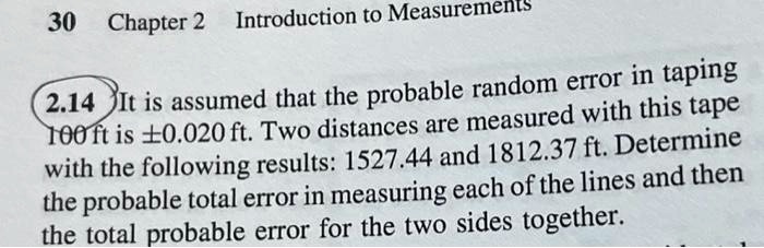 30 Chapter 2 Introduction to Measurements 2.14 It is assumed that the ...