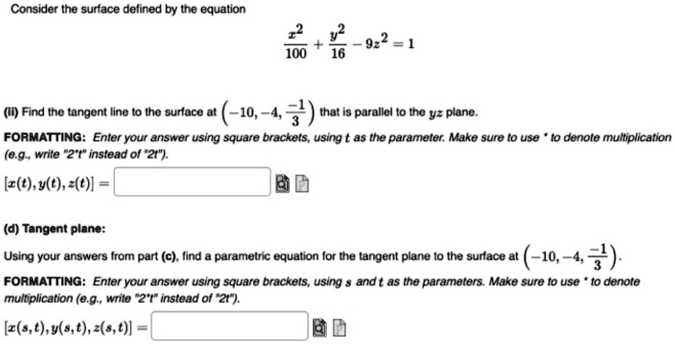 SOLVED: Consider the surface defined by the equation "2x^2 + 9y^2 ...