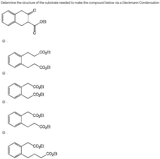 Determine the structure of the substrate needed to make the compound ...