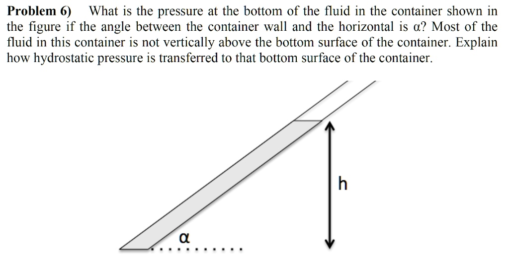 SOLVED: Problem 6) What is the pressure at the bottom of the fluid in ...
