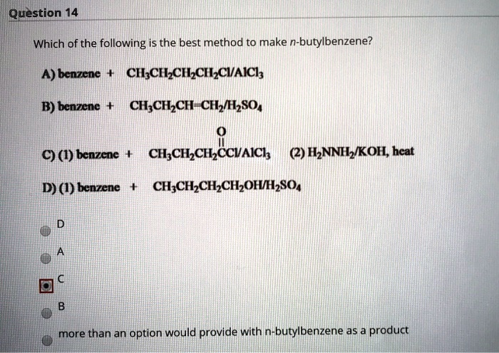 SOLVED: Which of the following is the best method to make n ...