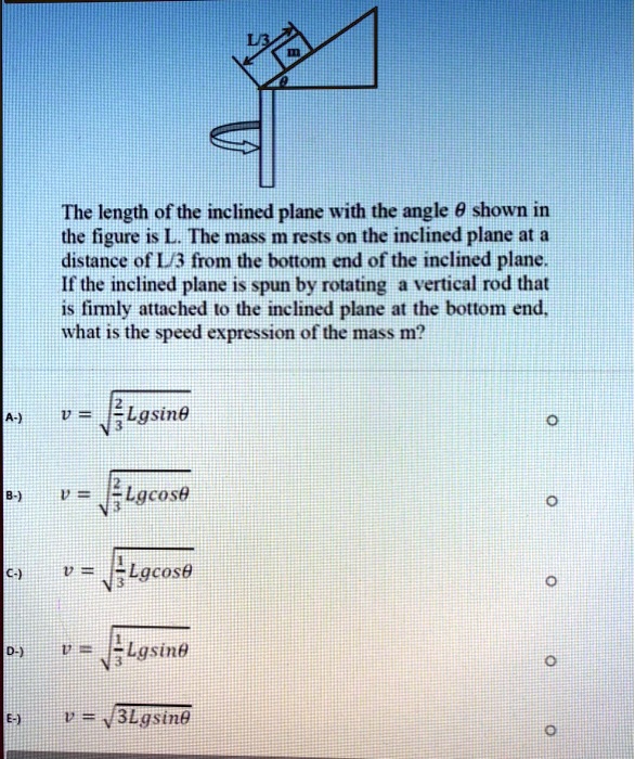 the length of the inclined plane with the angle 8 shown in the figure ...
