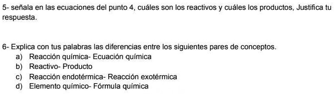 SOLVED: necesito ayuda es para hoy xfaa :( 5- señala en as ecuaciones ... SOLVED: necesito ayuda es para hoy xfaa :( 5- señala en as ecuaciones ...