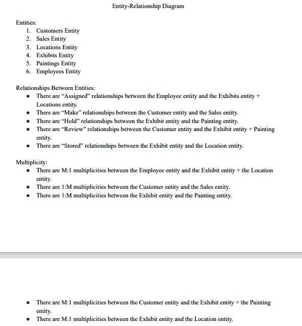Entity-Relationship Diagram Entities: 1. Customers Entity 2. Sales ...