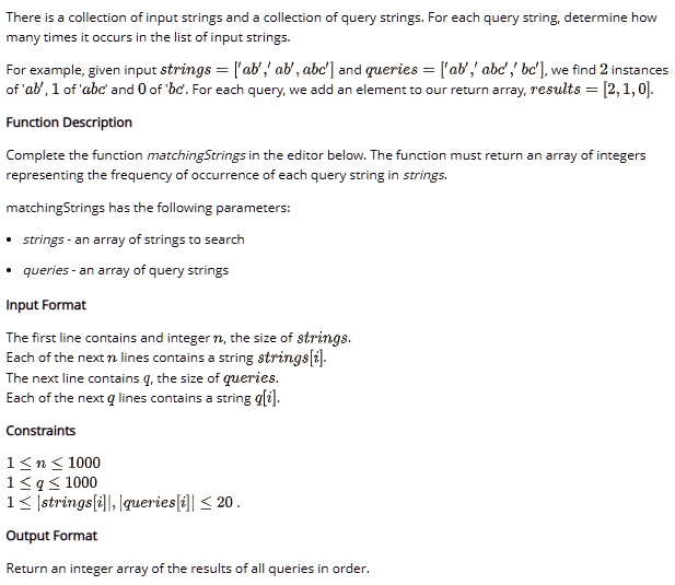 Solved “`cpp Include Using Namespace Std Vector Matchingstrings 4269