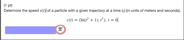 SOLVED:(1 pt) Determine the speed s(t)lof a particle with given ...