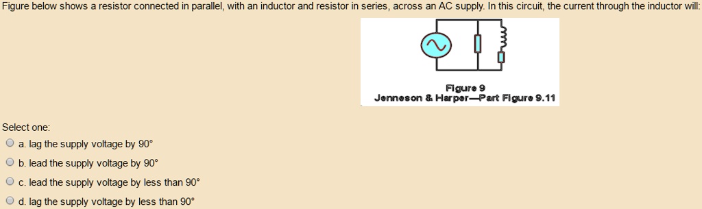 Figure below shows a resistor connected in parallel, with an inductor ...
