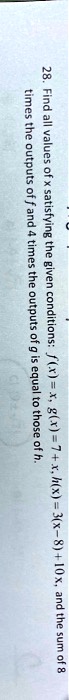 SOLVED Finesl The All Values Outputs Of F And 4 Times Of X Satisfying solved-finesl-the-all-values-outputs-of-f-and-4-times-of-x-satisfying