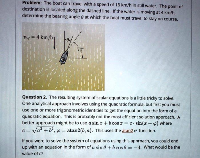 Problem: The boat can travel with a speed of 16 km/h in still water ...