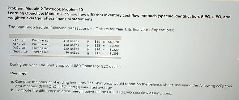 SOLVED: Problem: Module 2 Textbook Problem 10 Learning Objective: Module 2-7 Show how different ...