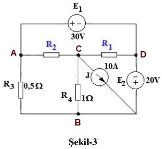 SOLVED: In the circuit given in Figure 3, a) Node Voltages Method (Node analysis) to obtain the ...