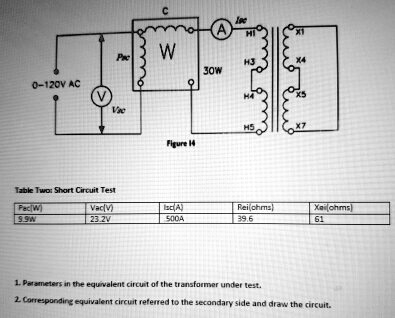 SOLVED: Calculate the parameters in the equivalent circuit of the ...