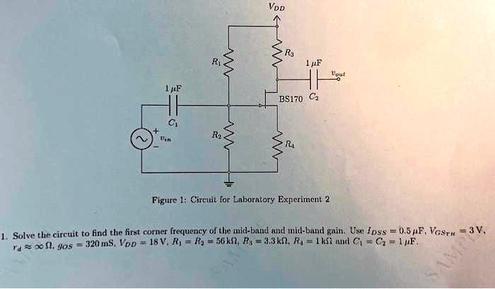 SOLVED: According to this circuit, the frequency gain values will be ...