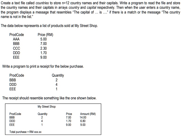 Solved Simple C Program For The Following Question Create A Text File Called Countries To 1954